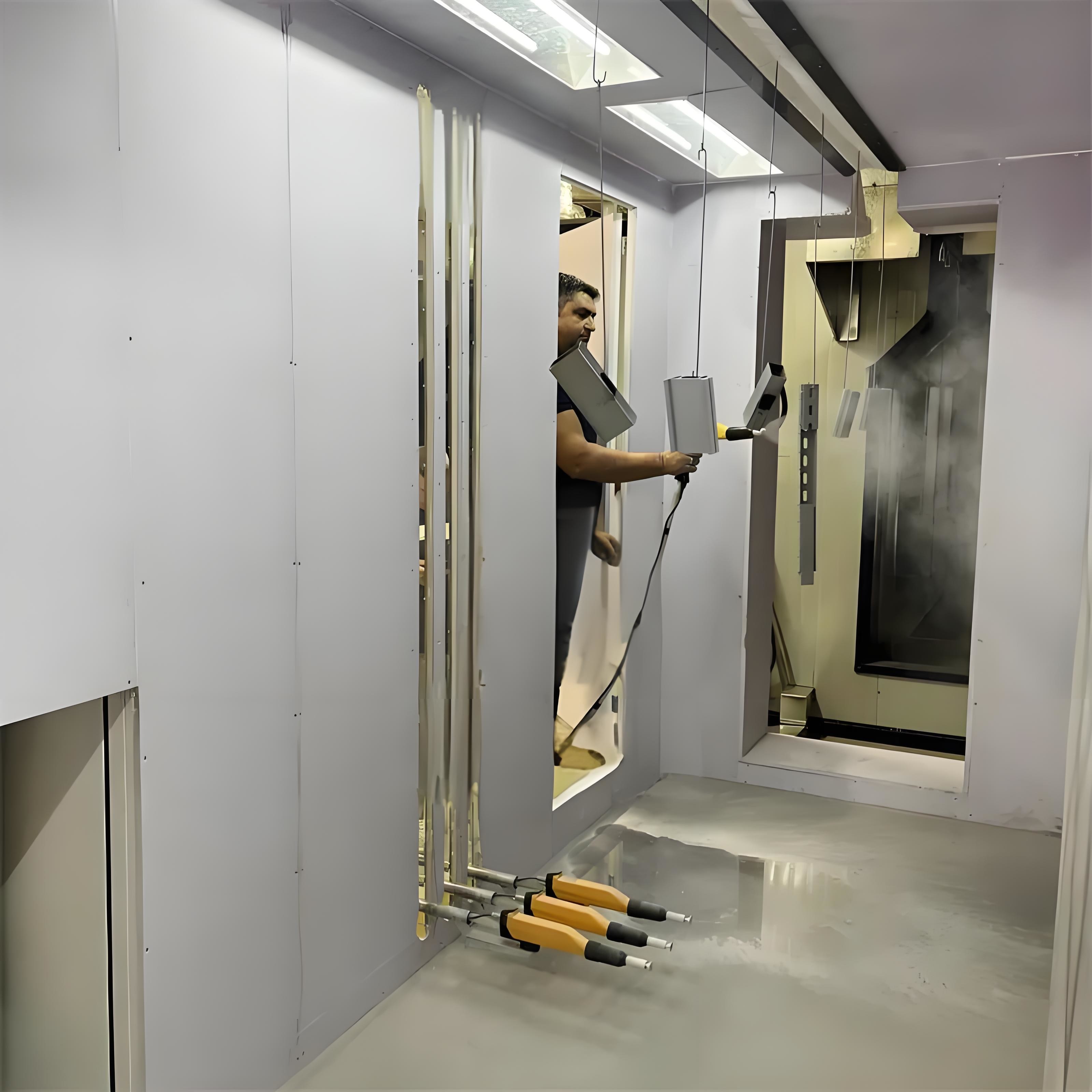 Automatic Powder Coating Booth with Filter Recovery for Aluminium